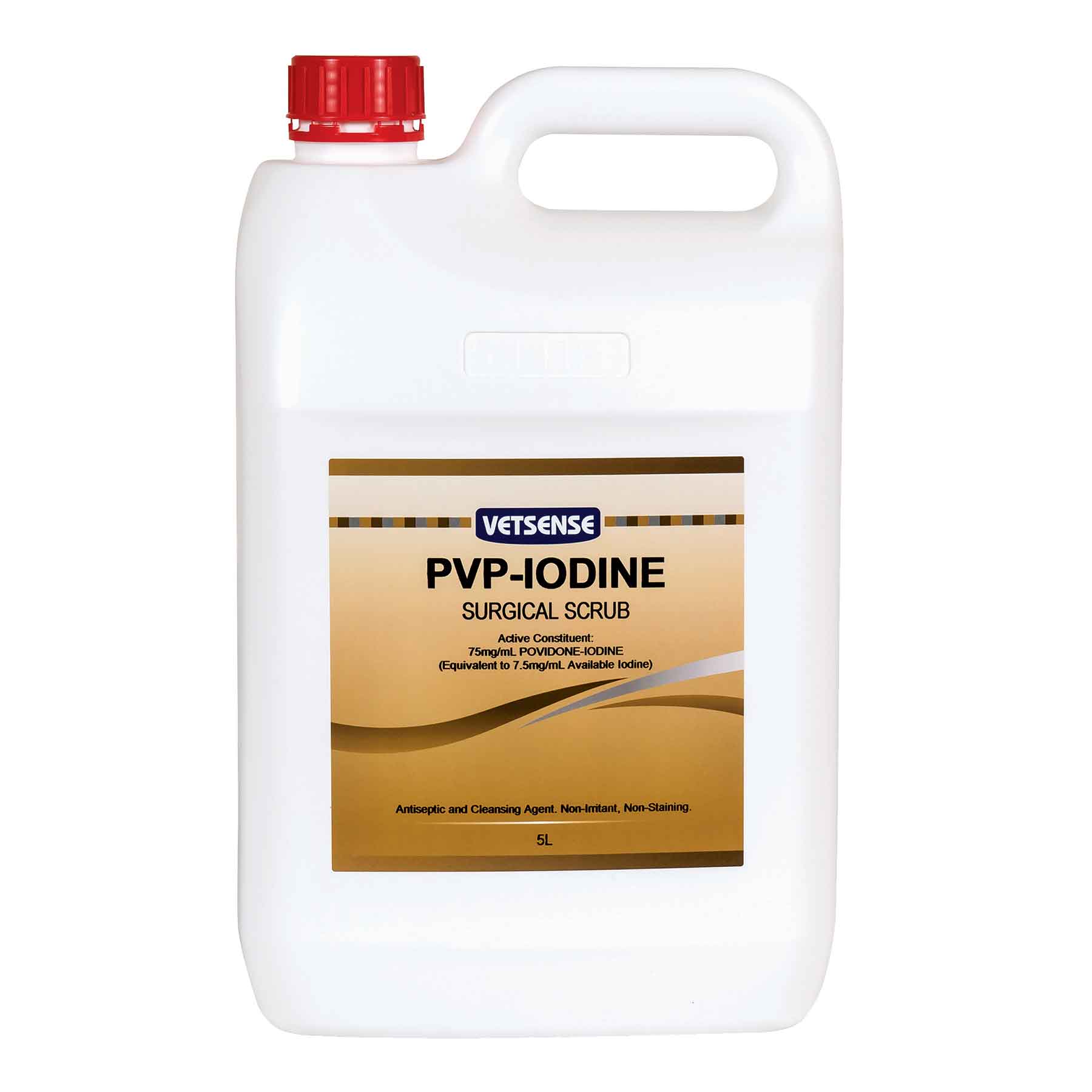 Vetsense PVP-Iodine 7.5% Surgical Scrub 5L | Animalcare Supplies